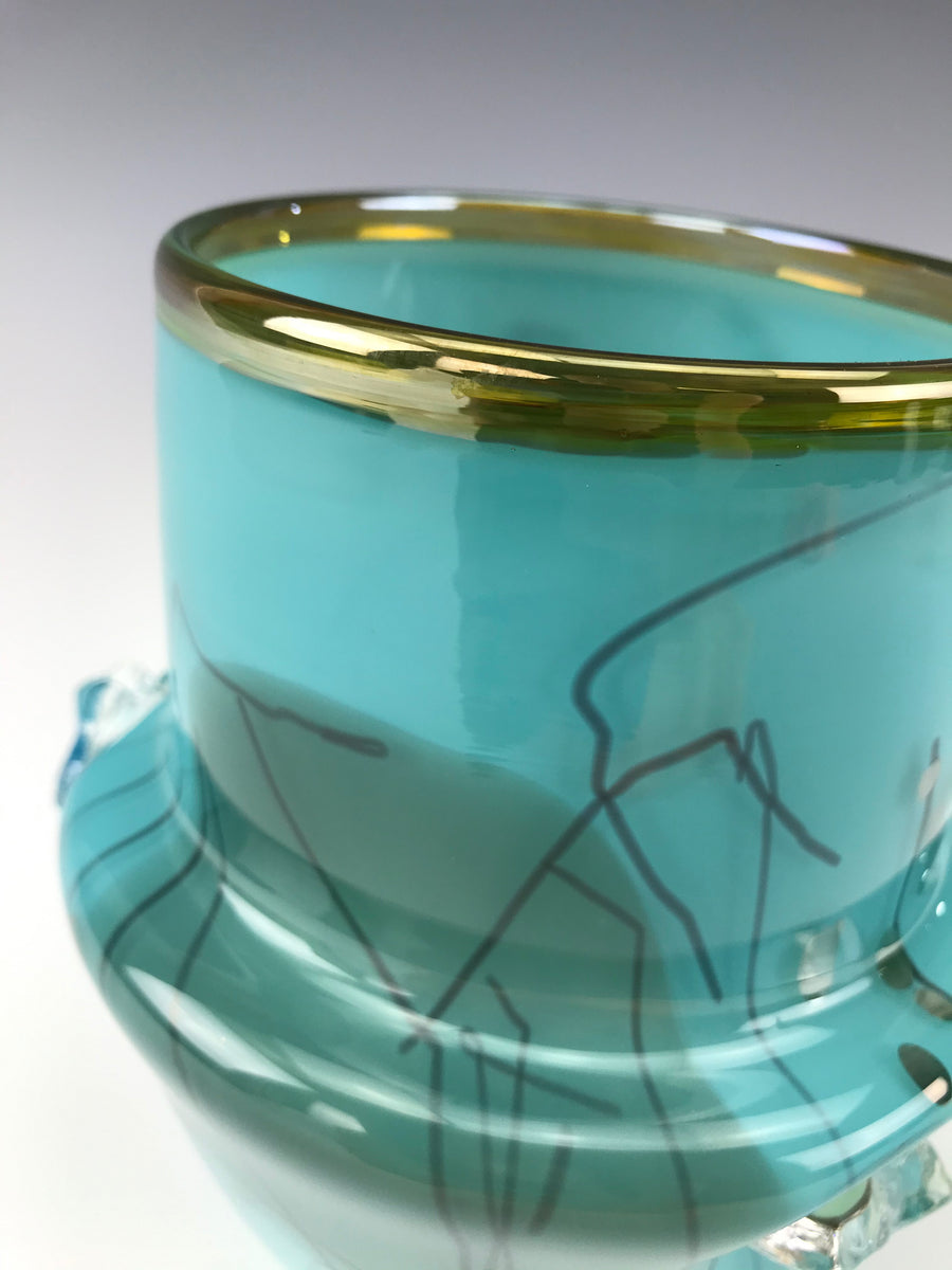 Inclusion Vase - Turquoise – Nyminal Glass