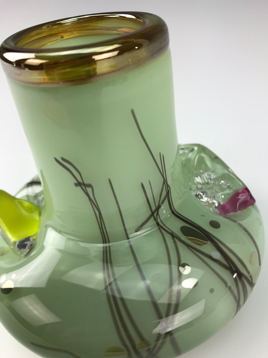 Small Inclusion Bud Vase - Mint – Nyminal Glass